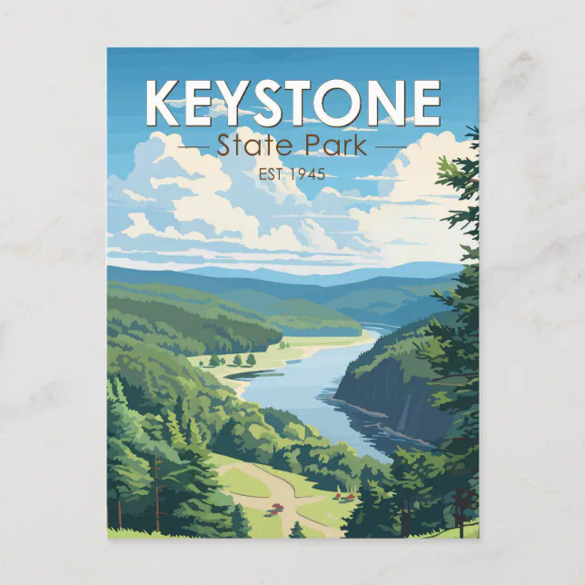 Keystone State Park Pennsylvania Travel Vintage Postcard | Zazzle