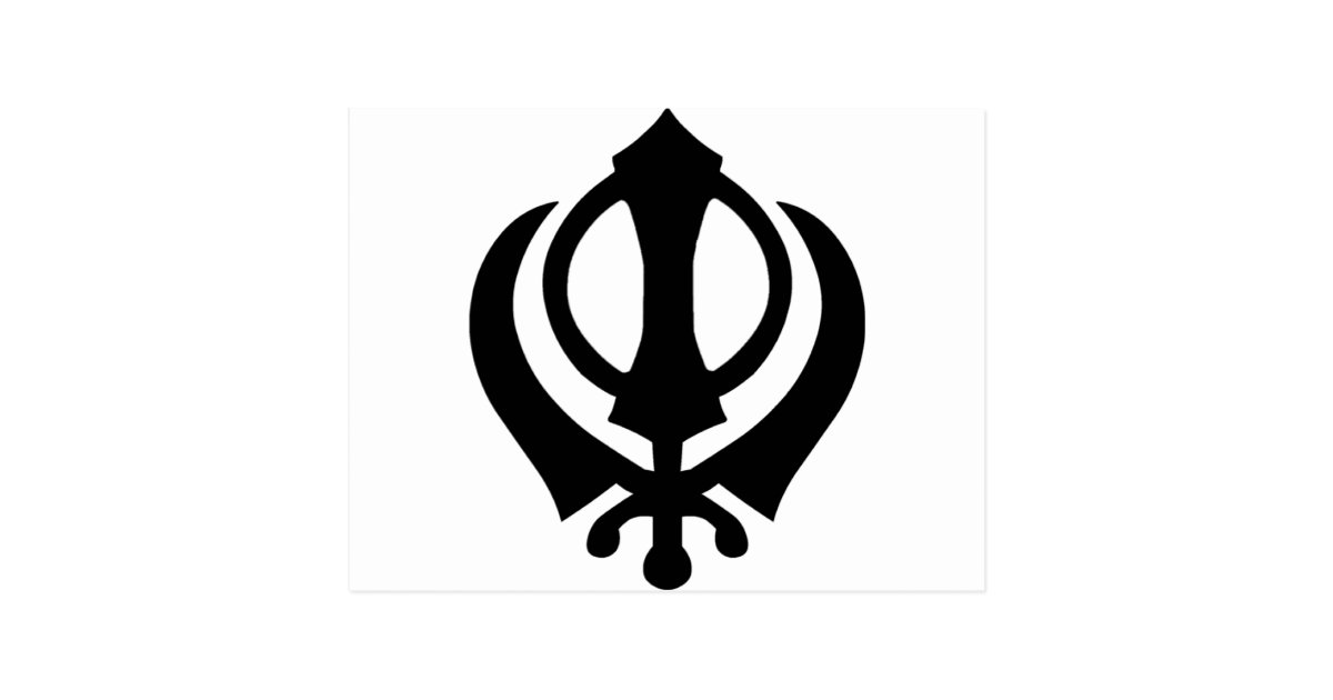 Khanda Sikh Symbol Postcard | Zazzle.com