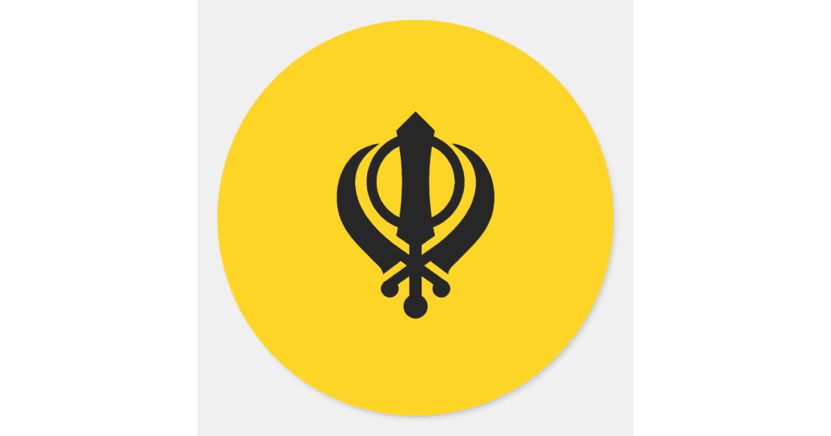 Khanda Sikhism Classic Round Sticker | Zazzle