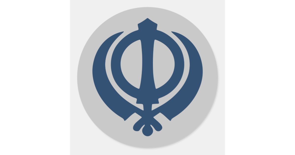 Khanda symbol (Sikh) Classic Round Sticker | Zazzle