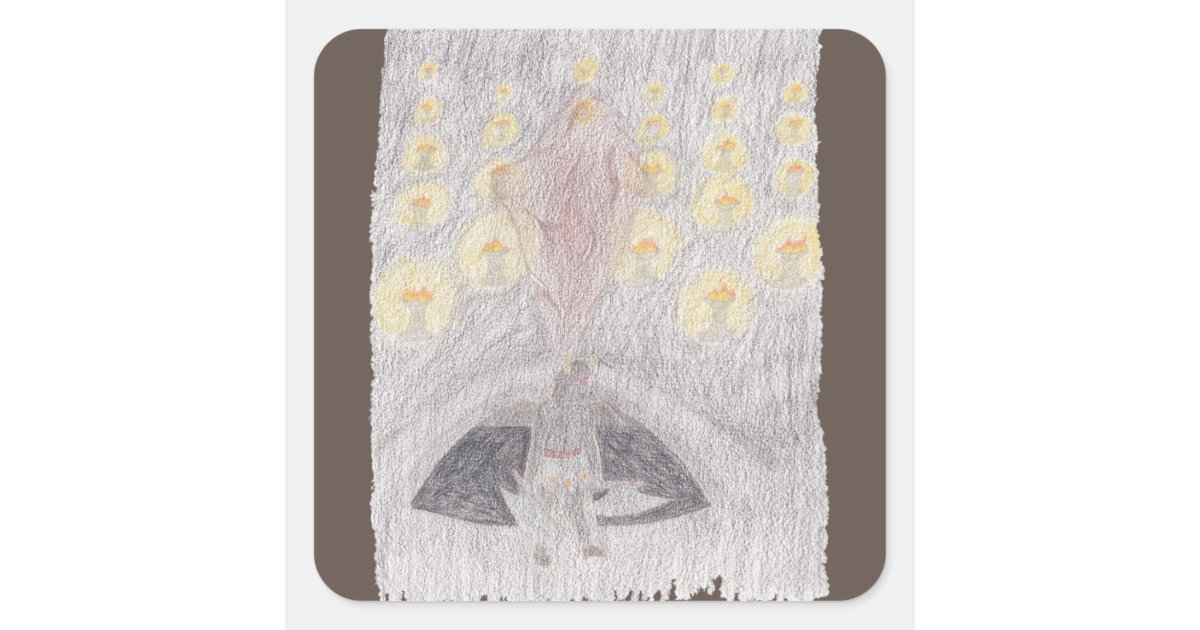 Khaos Crystal Square Sticker | Zazzle