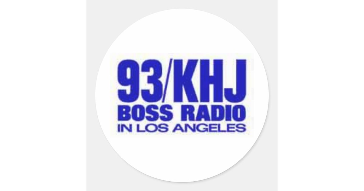 KHJ - 93-KHJ CLASSIC ROUND STICKER | Zazzle