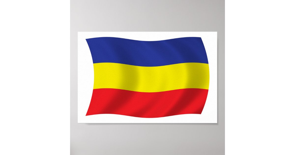 Khmer Kampuchea Krom Flag Poster Print | Zazzle