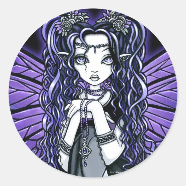 "Kiara" Gothic Butterfly Fairy Princess Stickers | Zazzle
