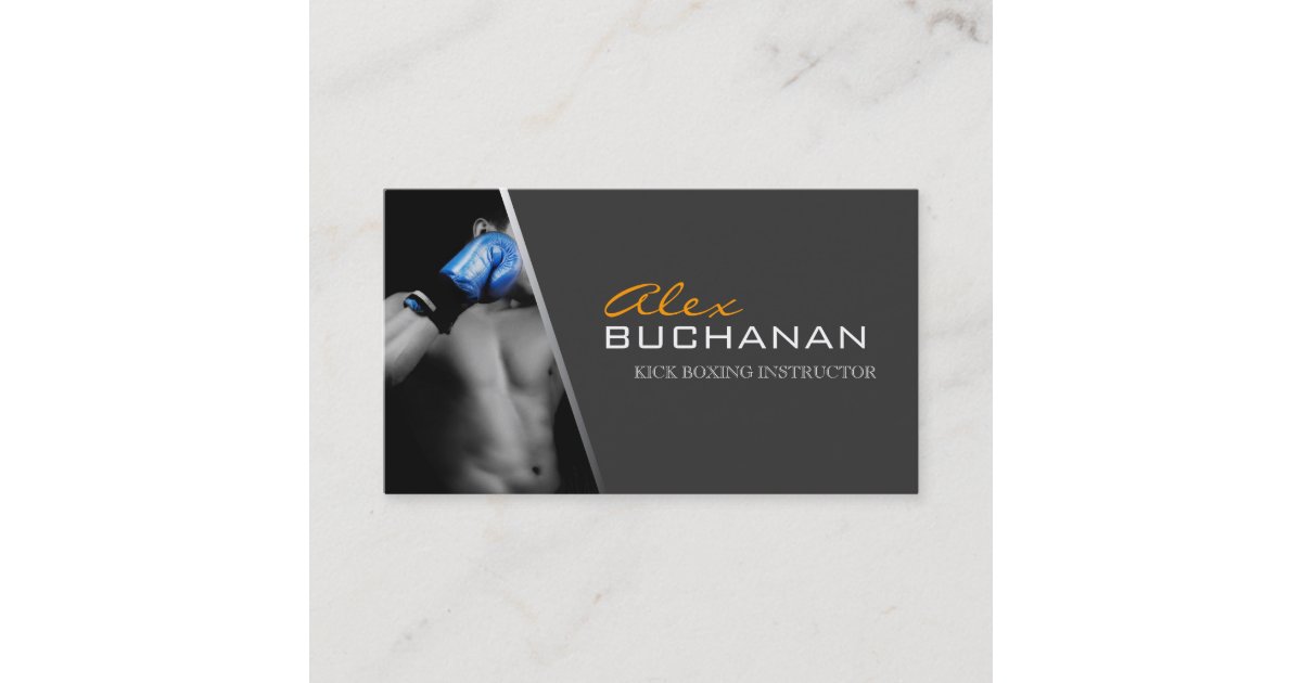 Kick Boxing Business Card | Zazzle
