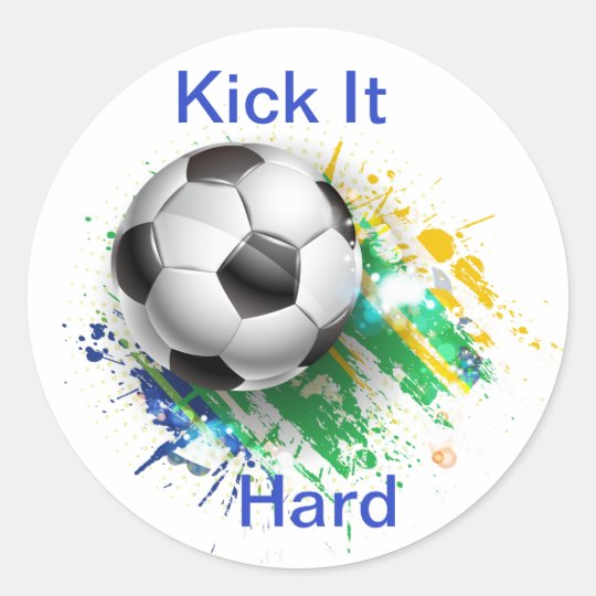 Kick It Soccer Ball Stickers | Zazzle.com