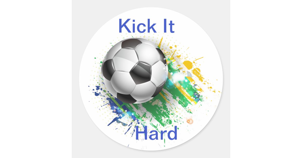 Kick It Soccer Ball Stickers | Zazzle