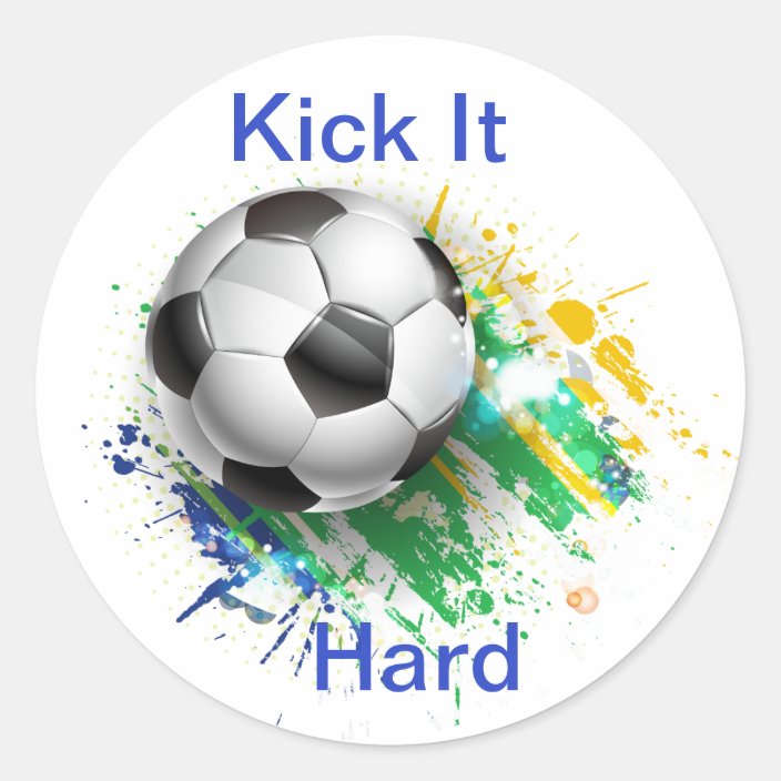 Kick It Soccer Ball Stickers | Zazzle.com