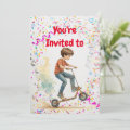 Kick Scooter Themed Birthday Party Invitation | Zazzle