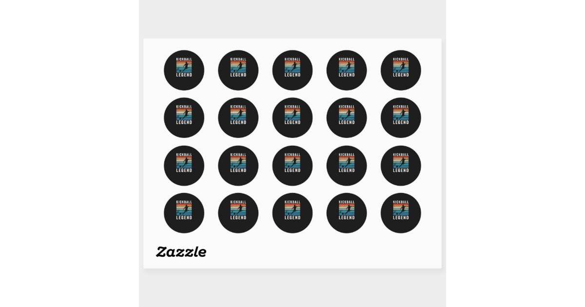Kickball Legend Classic Round Sticker | Zazzle