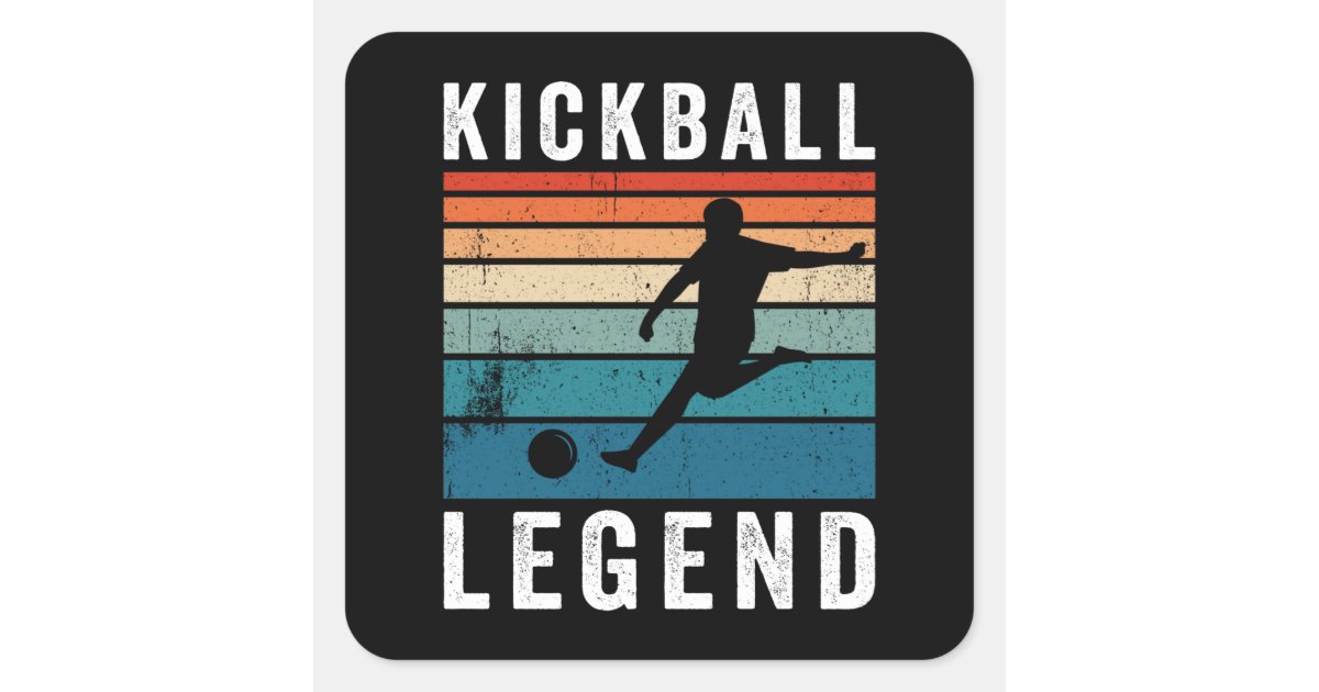 Kickball Legend Square Sticker | Zazzle