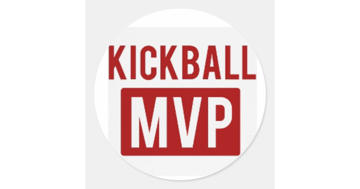 kickball mvp Sticker | Zazzle