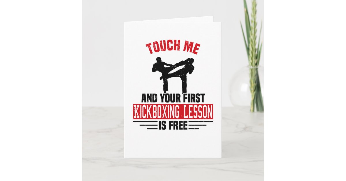 Kickboxing Kickboxer Martial Arts Boxer Sparring Card | Zazzle