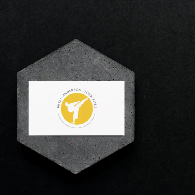 Kickboxing - Martial Arts Logo Business Card | Zazzle