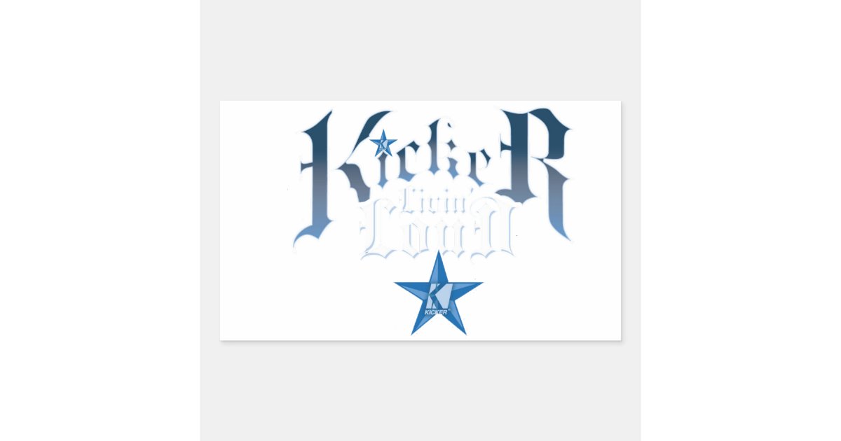 Kicker Logo Rectangular Sticker | Zazzle