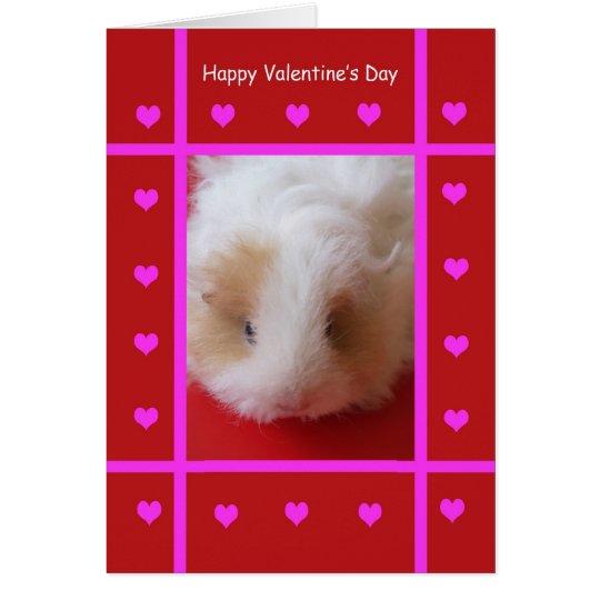 Kid Guinea Pig Valentine Card | Zazzle.com