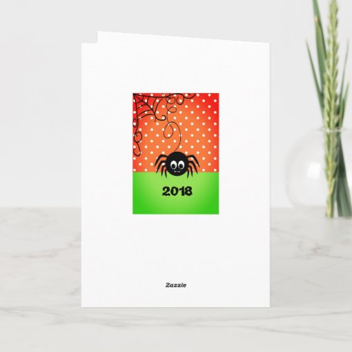 Kid Spooky Spider Birthday Halloween Card | Zazzle