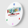 Kiddieland Melrose Park, IL, Text Sign Large Clock | Zazzle