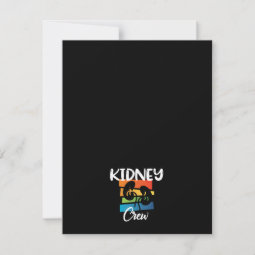 Kidney Crew Dialysis Nurse Nephrology Kidney Squad Thank You Card | Zazzle