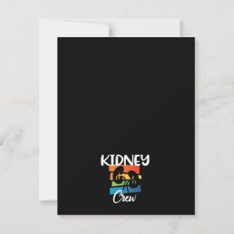 Kidney Crew Dialysis Nurse Nephrology Kidney Squad Thank You Card | Zazzle