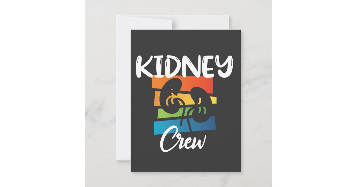 Kidney Crew Dialysis Nurse Nephrology Kidney Squad Thank You Card | Zazzle