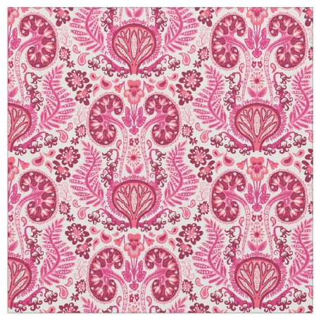 Kidney Damask in Navy Blue Fabric | Zazzle