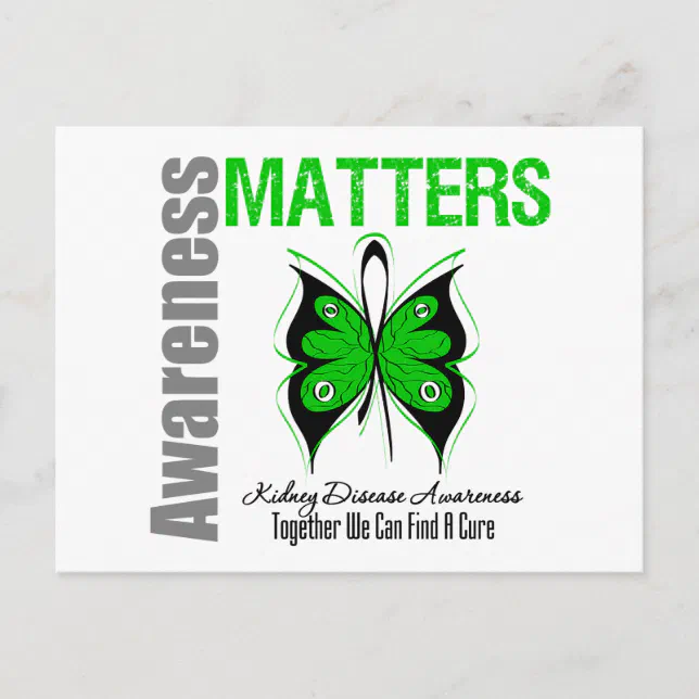 Kidney Disease Awareness Matters Postcard | Zazzle