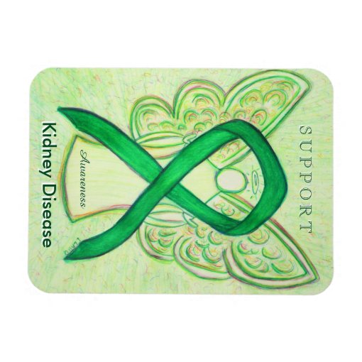 Kidney Disease Awareness Ribbon Angel Magnet Gifts | Zazzle