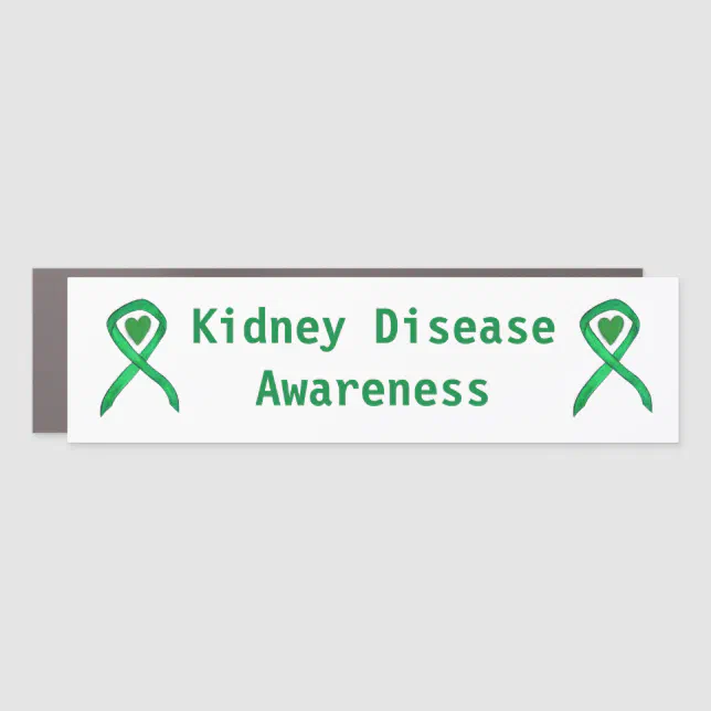 Kidney Disease Awareness Ribbon Custom Car Magnet | Zazzle