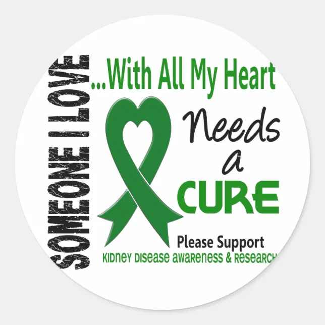 Kidney Disease Needs A Cure 3 Classic Round Sticker | Zazzle