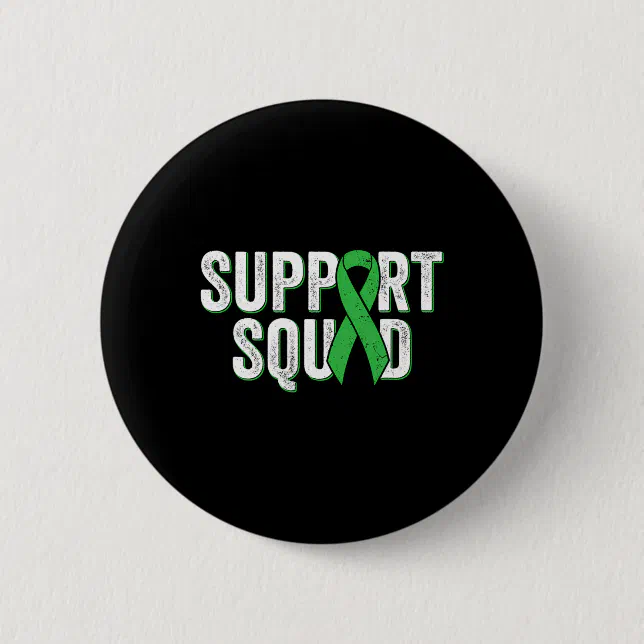 Kidney Disease Support Squad - Green Awareness Rib Button | Zazzle