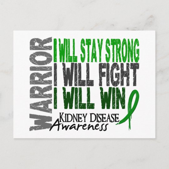 Kidney Disease Warrior Postcard | Zazzle.com