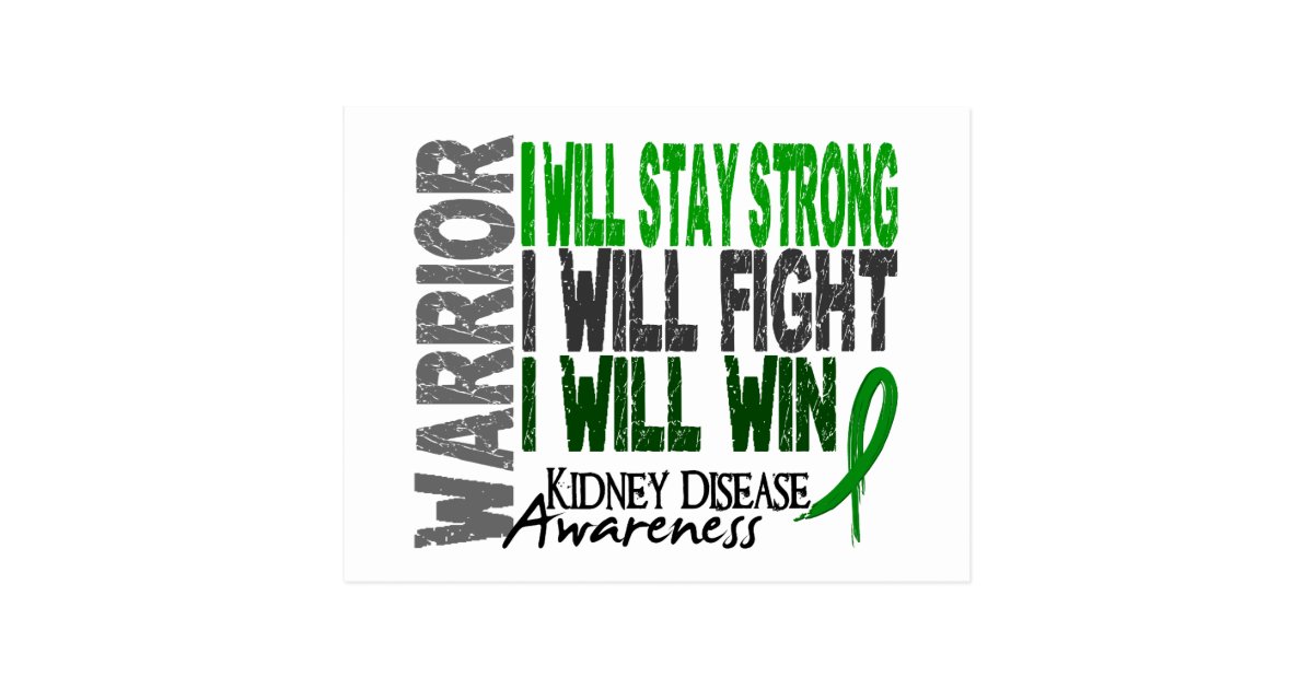Kidney Disease Warrior Postcard | Zazzle.com