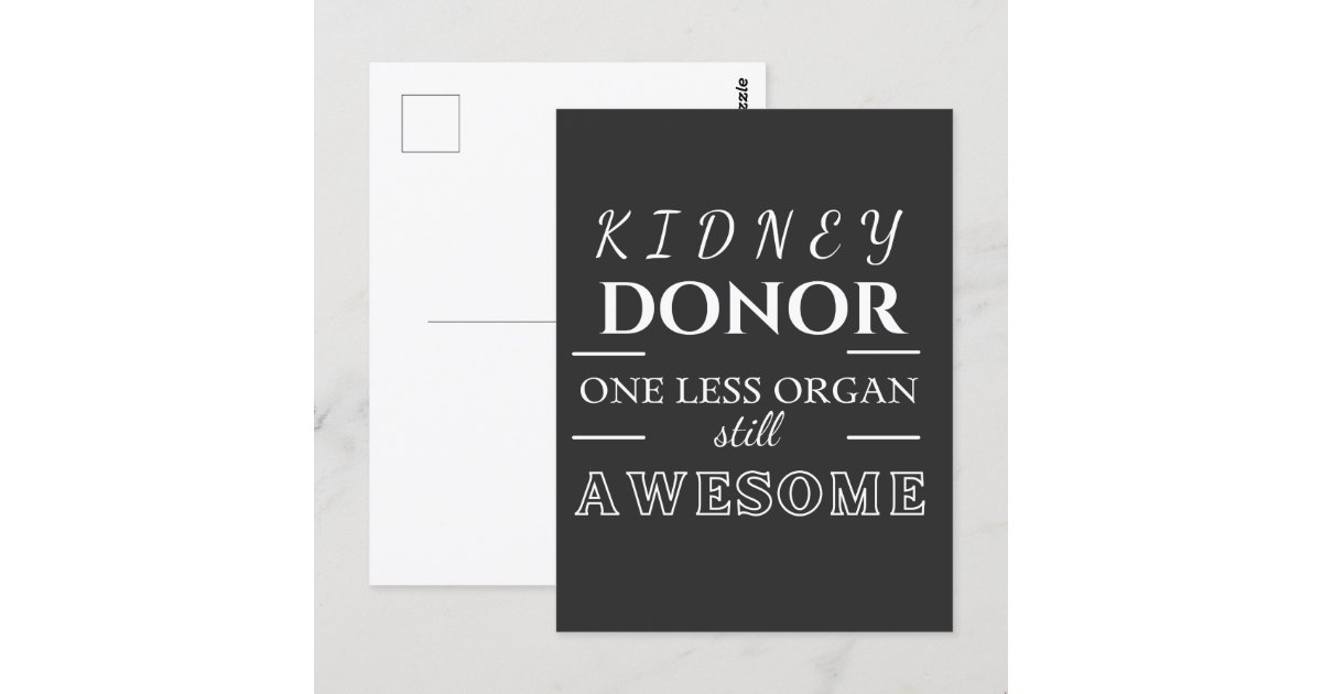Kidney Donor Thank you Postcard | Zazzle