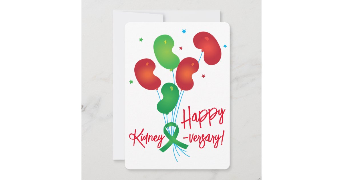Kidney-versary Balloons Customizable Invitation | Zazzle