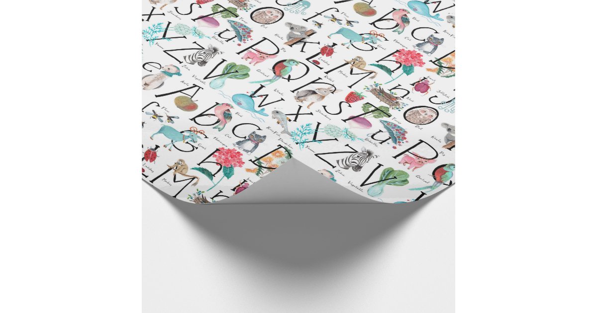 kids ABC | Alphabet | Wrapping Paper | Zazzle.com