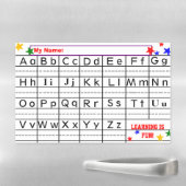 Kids ABC Letters Activity Magnetic Dry Erase Sheet | Zazzle