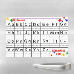 Kids ABC Letters Activity Magnetic Dry Erase Sheet | Zazzle