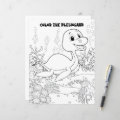 Kids Activity Plesiosaurus Dinosaur Coloring Page | Zazzle