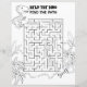 Kids Activity T-Rex Dinosaur Maze Fun Puzzle | Zazzle