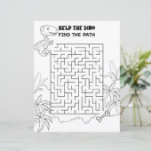 Kids Activity T-Rex Dinosaur Maze Fun Puzzle | Zazzle
