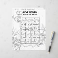 Kids Activity T-Rex Dinosaur Maze Fun Puzzle | Zazzle