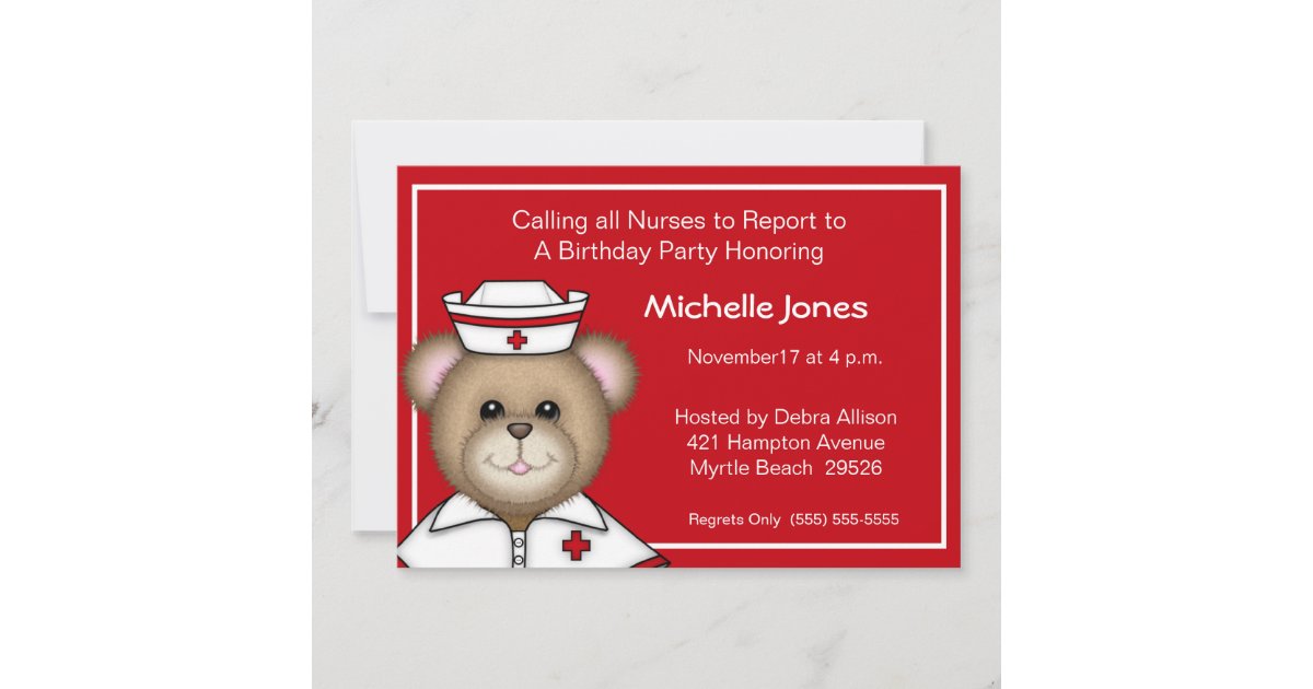 Kids/Adult Nurse Invitations | Zazzle