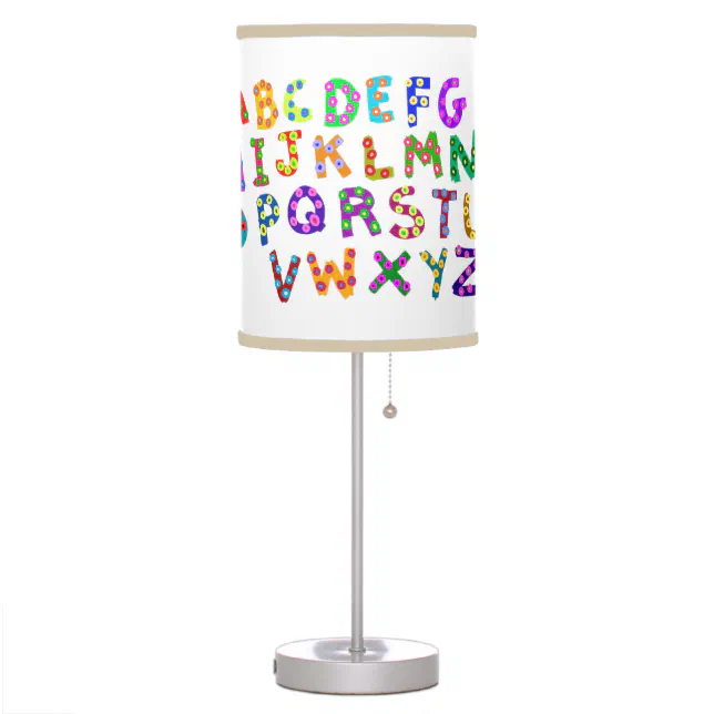 Kids Alphabet ABCs for Children Pattern Design Table Lamp | Zazzle