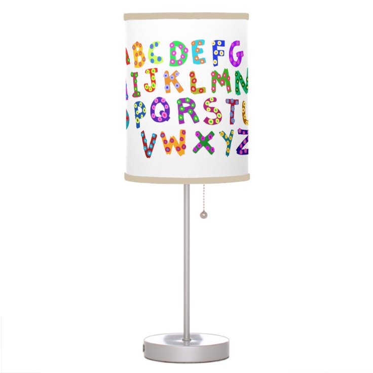 Kids Alphabet ABCs for Children Pattern Design Table Lamp | Zazzle
