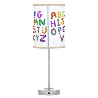 Kids Alphabet ABCs for Children Pattern Design Table Lamp | Zazzle