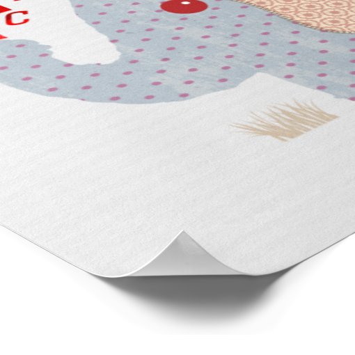 kids Alphabet Elephant Cute Nursery Room Poster | Zazzle