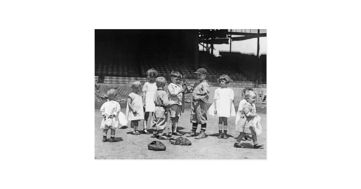Kids and Baseball, early 1900s Postcard | Zazzle.com