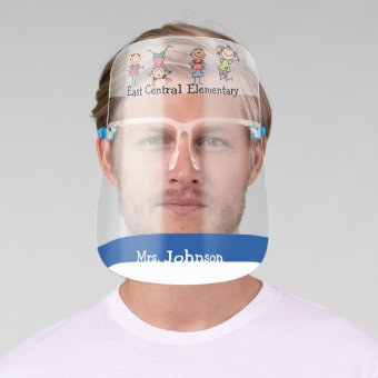 Kids and Teacher Face Shield | Zazzle