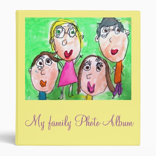 Kid's Art family photo album Binder | Zazzle